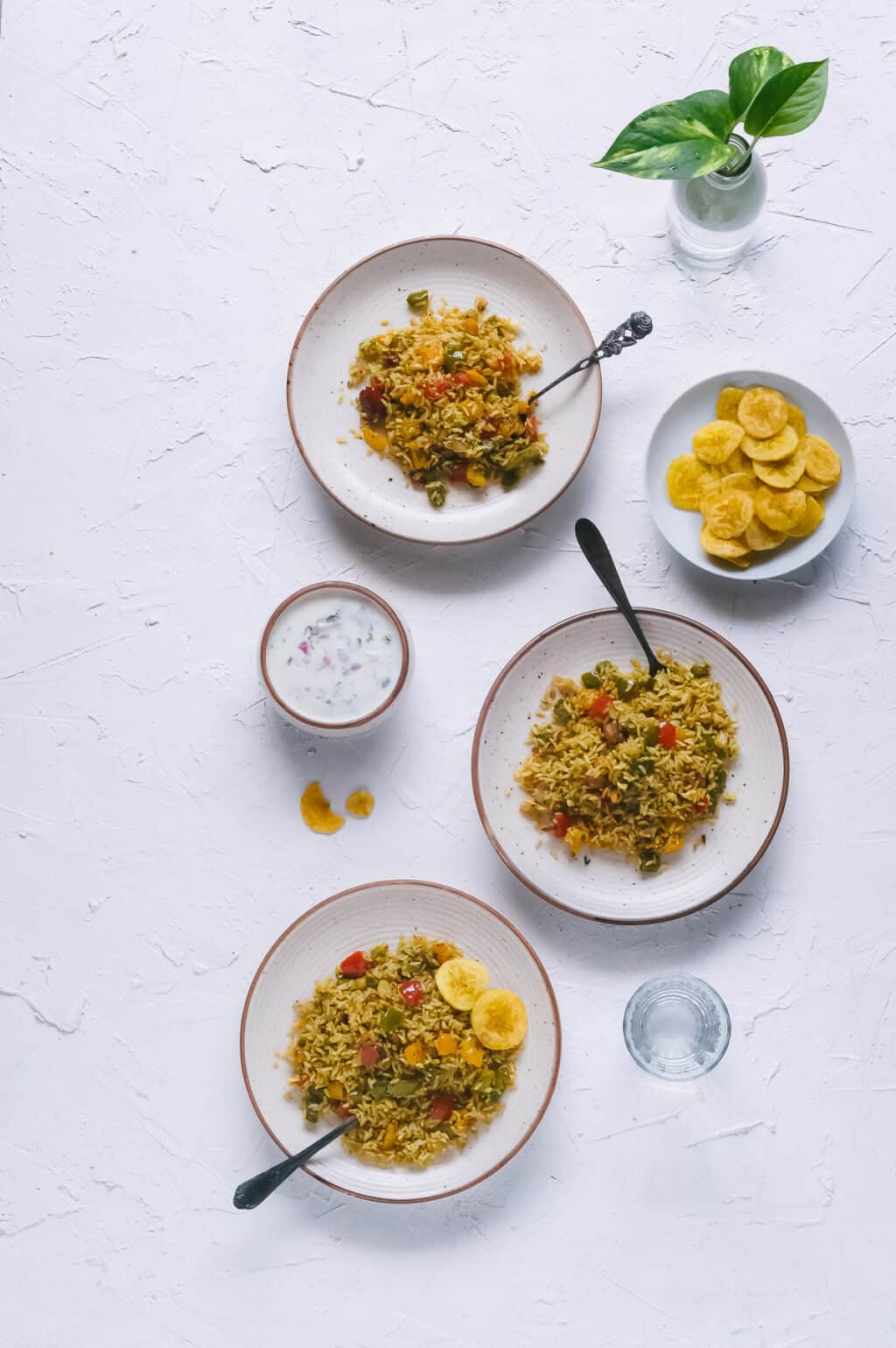 Capsicum Rice / Green bell pepper Pulav • The Magic Saucepan